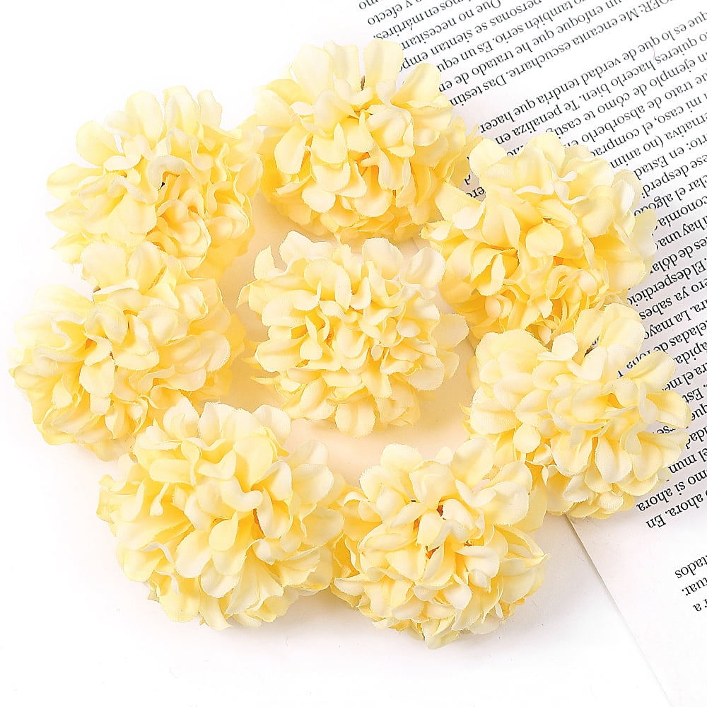 10Pcs Artificial Flowers Silk Hydrangea Fake Flower Head For Wedding ...