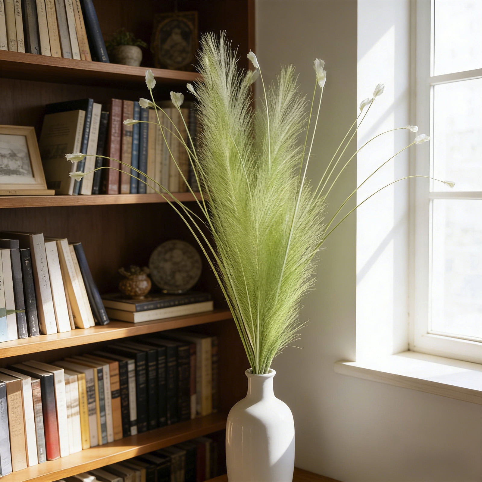 10Pcs Artificial Pampas Grass under $5! MORESEC Faux Pampas Grass ...