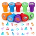 10Pcs Assorted Stamps Kid Stamp Set Self Inking Mini Stamp Cartoon ...