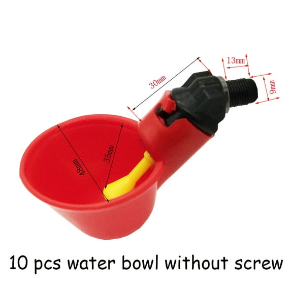 10Pcs Automatic Chicken Quail Drinker Bowl Bird Water Cups Straight ...