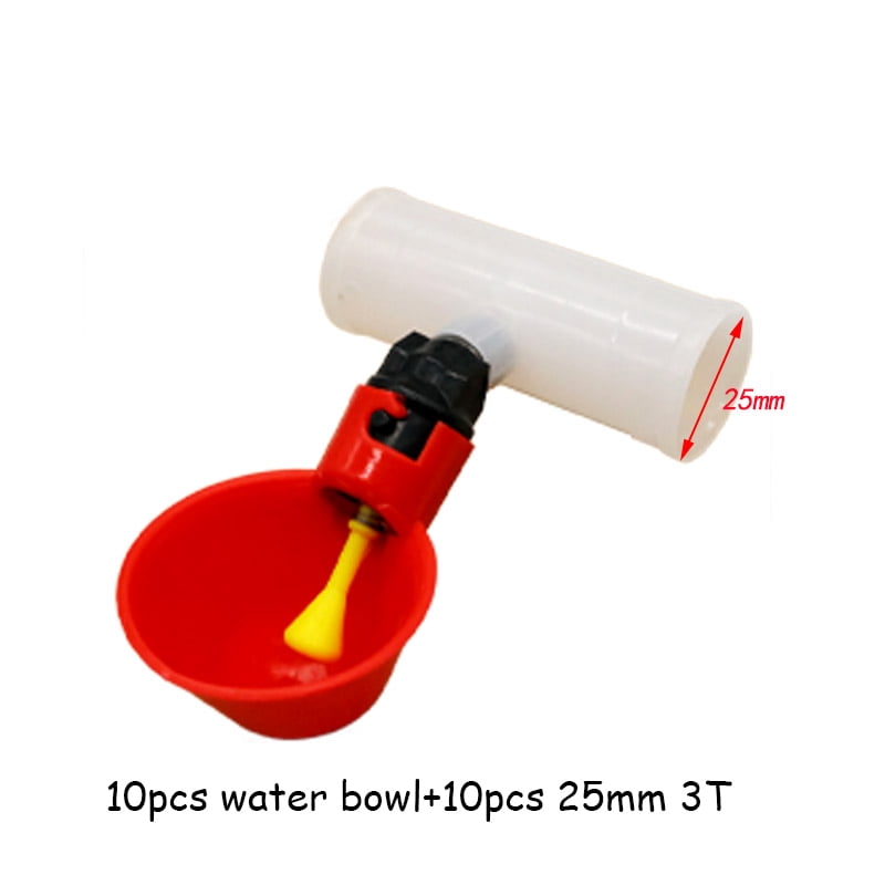 10Pcs Automatic Chicken Quail Drinker Bowl Bird Water Cups Straight ...