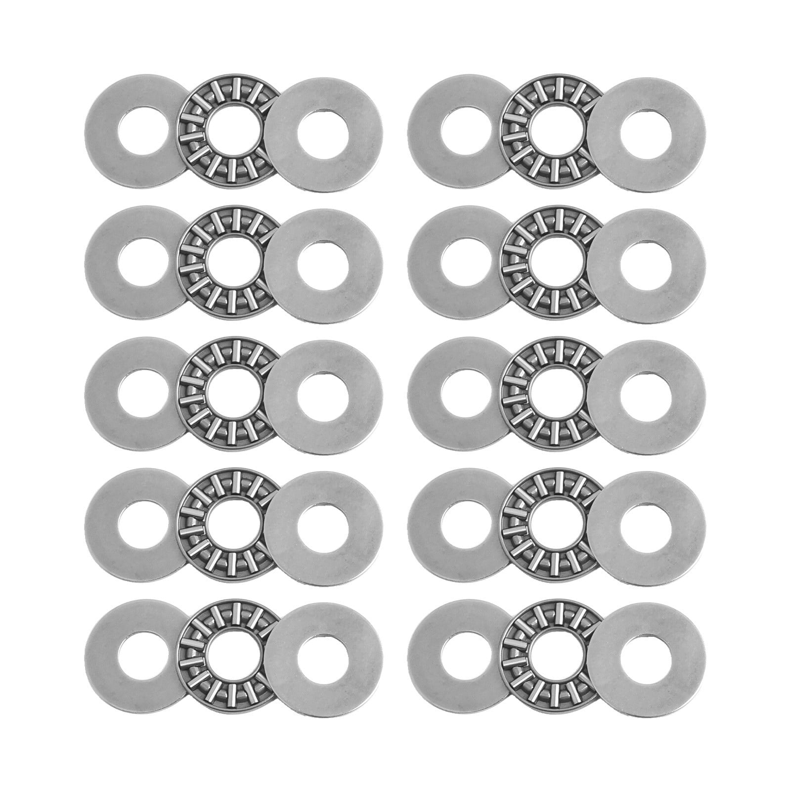 10Pcs Axk1024 Thrust Needle Roller Bearings 10MMx24MMx2MM With As1024 ...