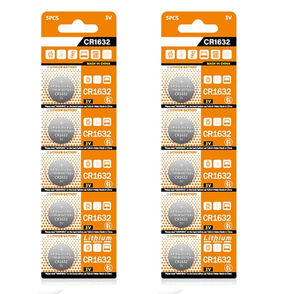 10Pcs BR1632 DL1632 ECR1632 Lithium Button Batteries 3V for Cameras and ...
