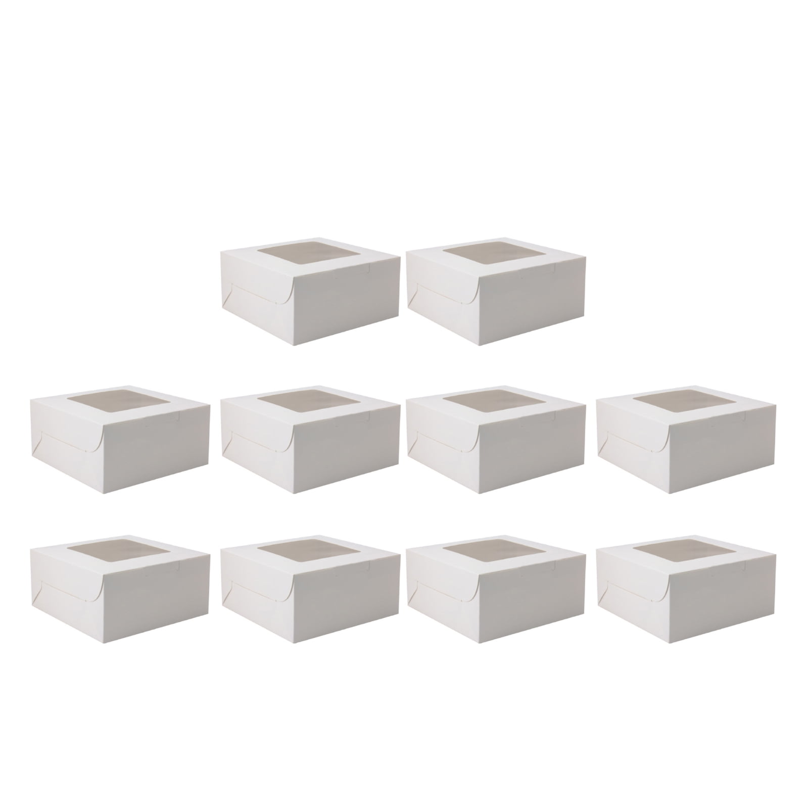 10Pcs Bakery Boxes with Window, Cookie Boxes, Mini Cake Boxes, Dessert ...