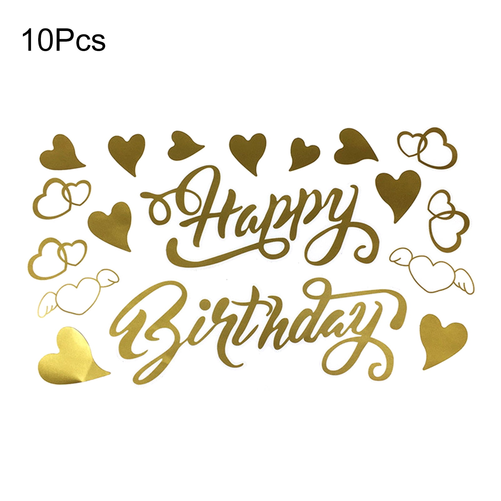10Pcs Balloon Sticker Tear Resistant DIY Vinyl Happy Birthday Bobo ...