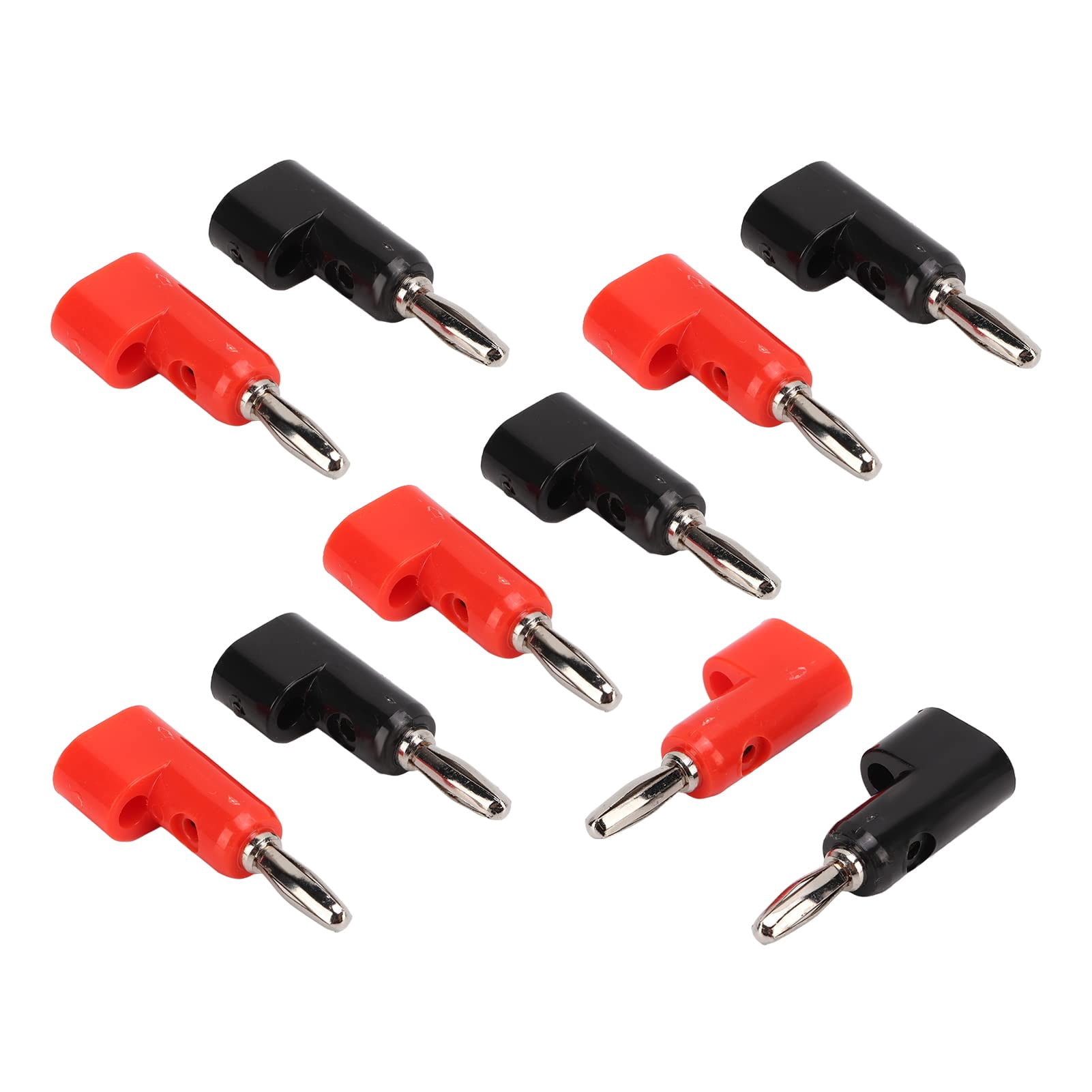 10Pcs Banana Plug for Speaker Wire, Connector 4mm Red Open Screw Type ...