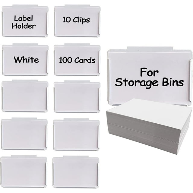10Pcs Basket Labels Holders 3.5×2.4 inch Metal Bin Labels Clips Tags ...