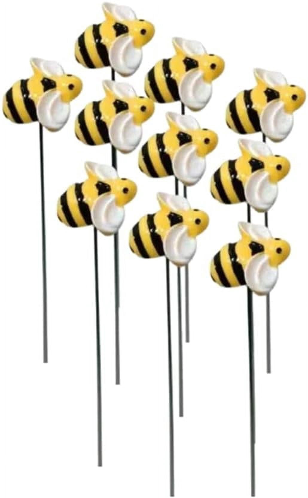10Pcs Bee Garden Stakes Decor, Flower Pot Bed GardenDecorGarden Stakes ...
