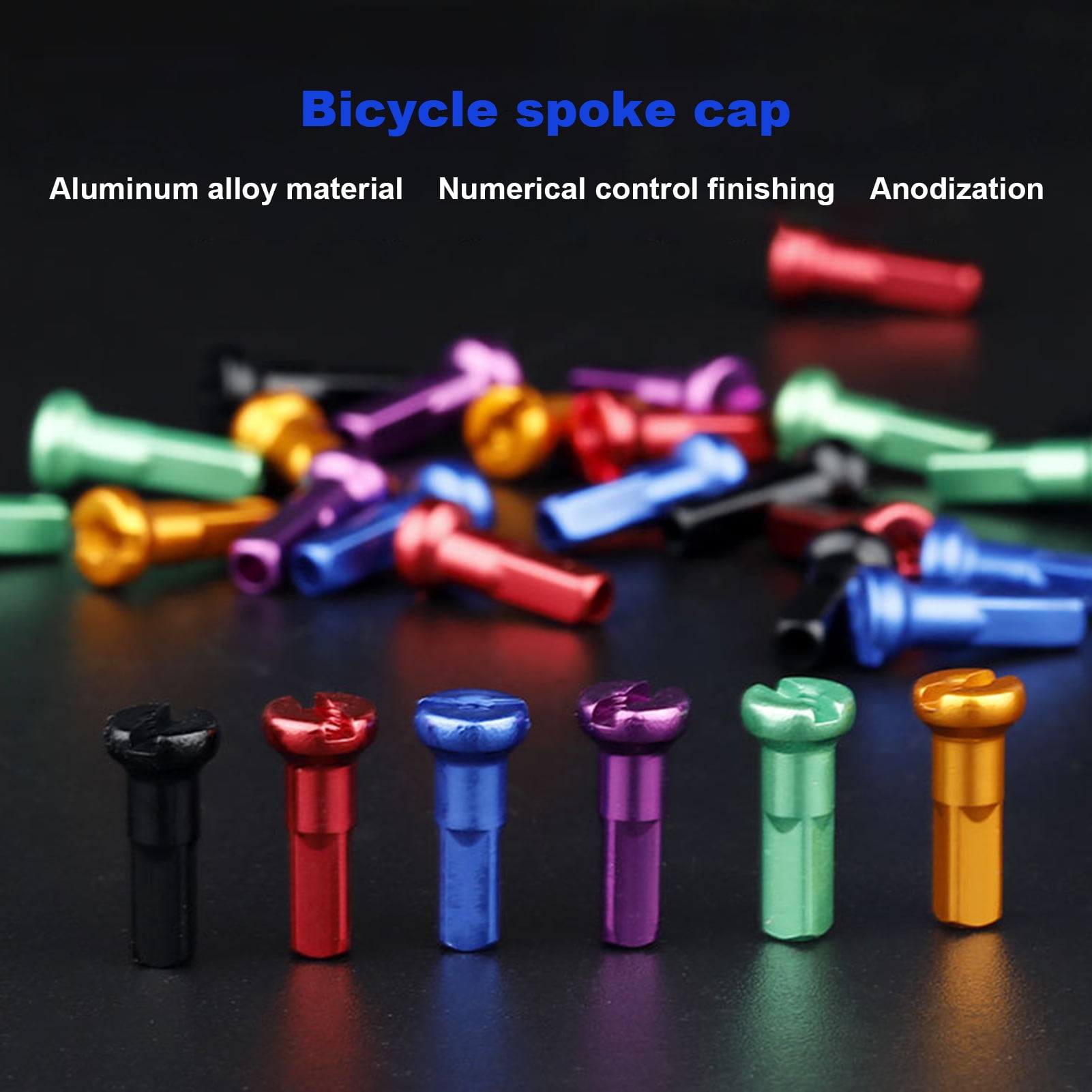 10Pcs Bicycle Spoke Cover Aluminum Alloy Spoke Nipples Easy ...