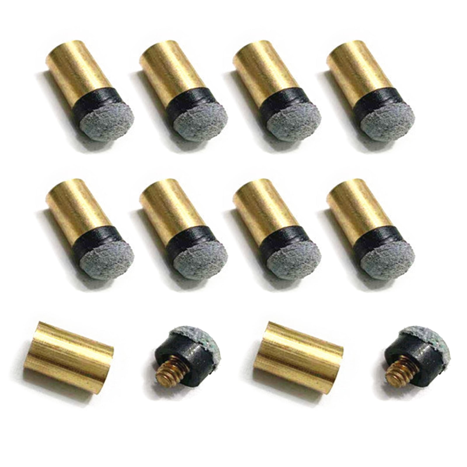 10Pcs Billiard Pool Cue Tips Replacement Cue Tips with Cue Ferrules ...