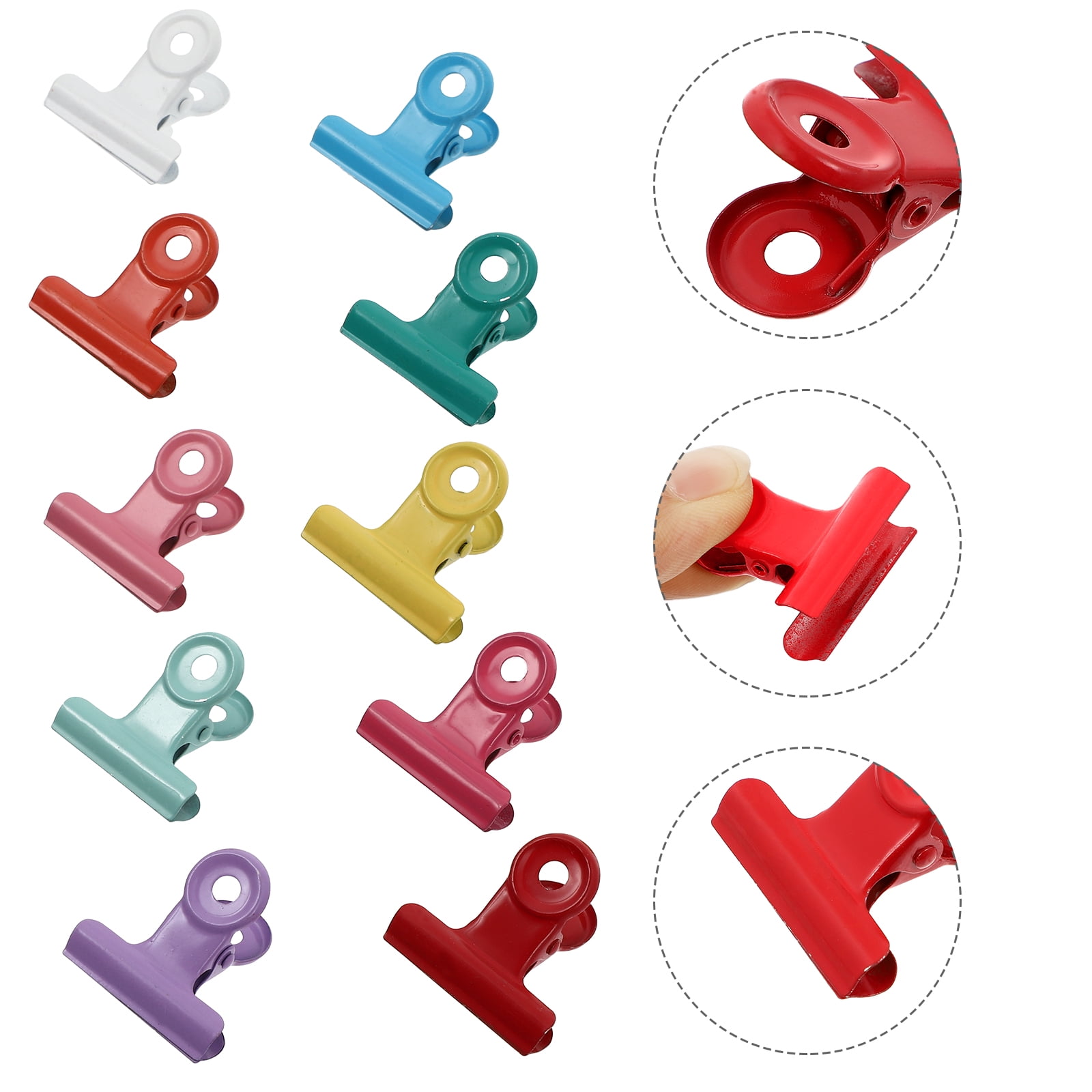 PENIKOKO Office Binder Clips 10 Pack Airtight Seal for Documents and ...
