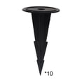 10Pcs Black Plastic Ground Stakes, Garden Light & Flower Base Spike ...