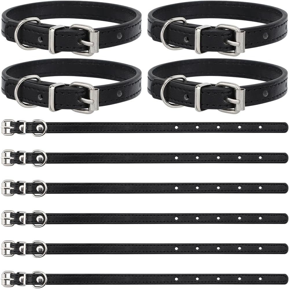 10Pcs Black Traditional Kilt Extender Straps 10x0.6 Inch Leather Cuff ...