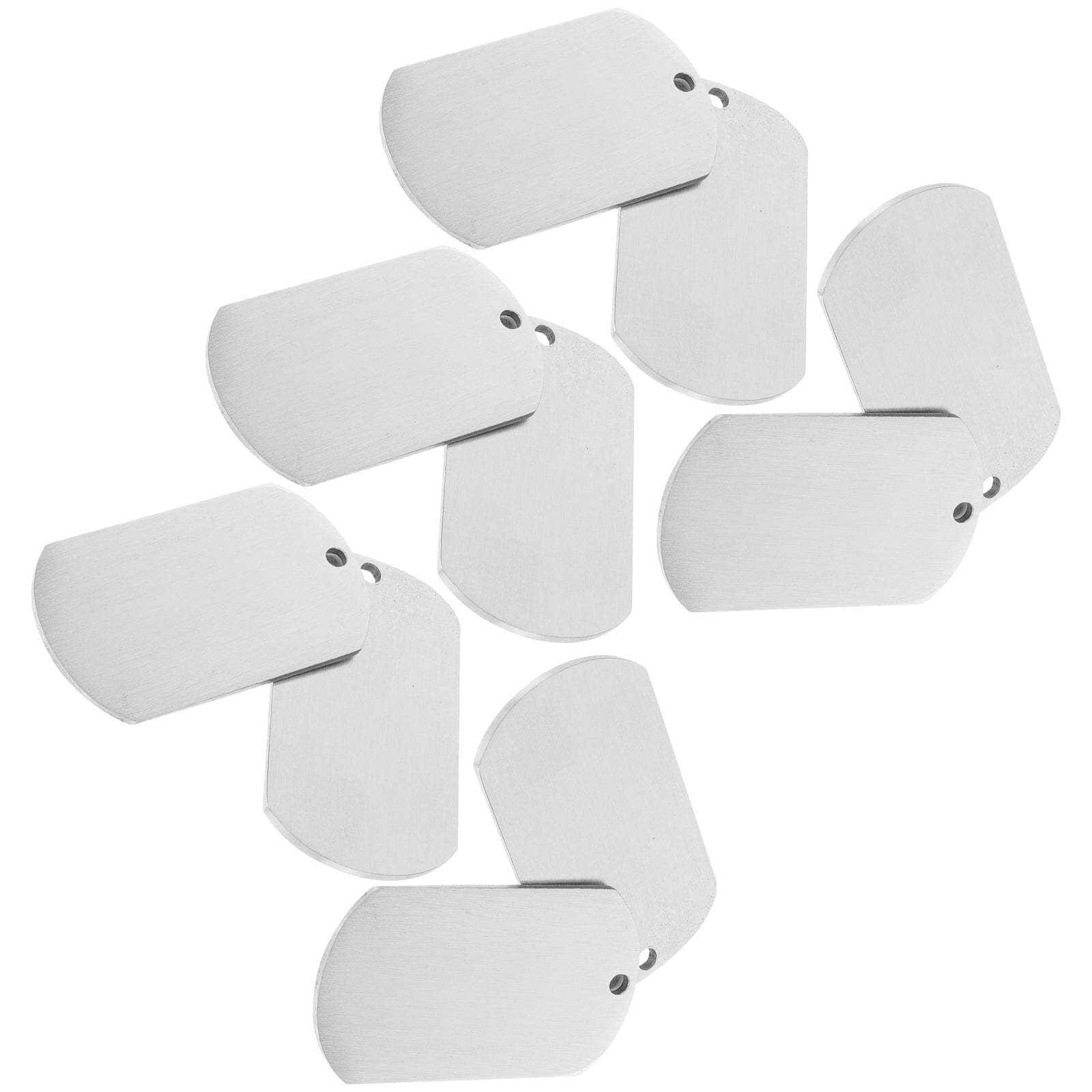 10Pcs Blank Pet Dog ID Tags Stainless Steel Pet Dog Tags ID Blank Metal ...