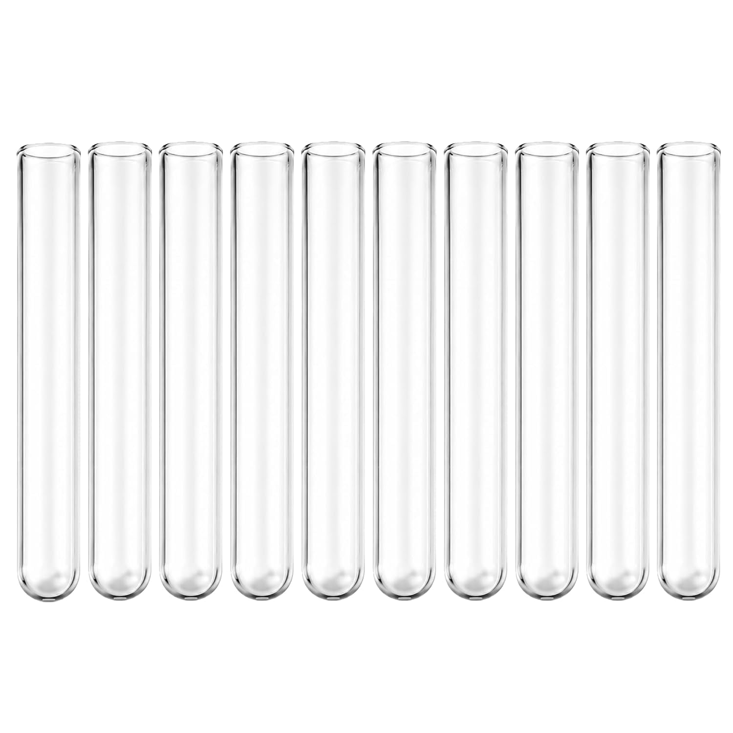 10Pcs Borosilicate Glass Test Tubes: 10x100mm Glass Tubes Test Tube for ...
