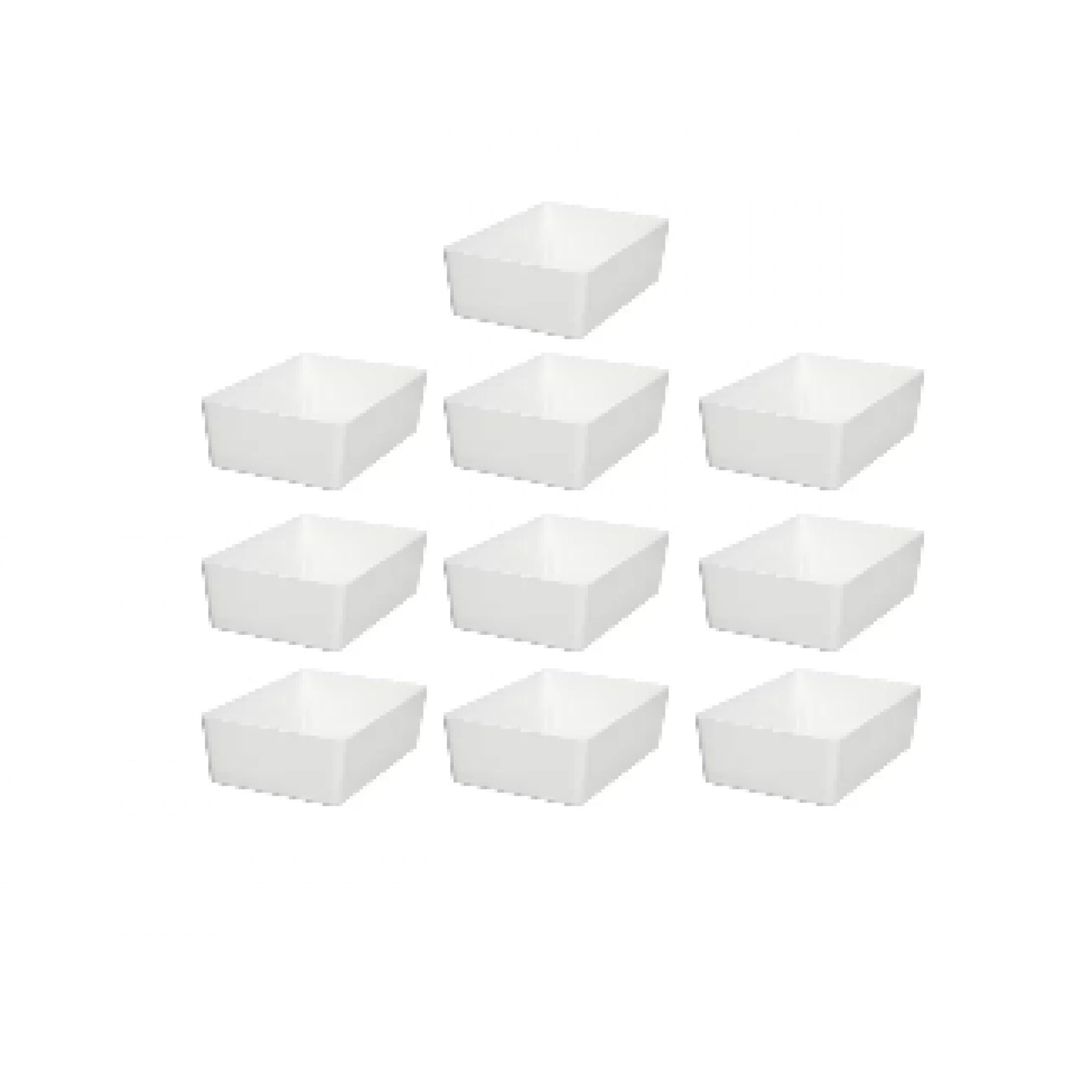 10Pcs Box, white, 7x10 ¼x3 ¼ inch,Plastic Storage Bins,Versatile ...