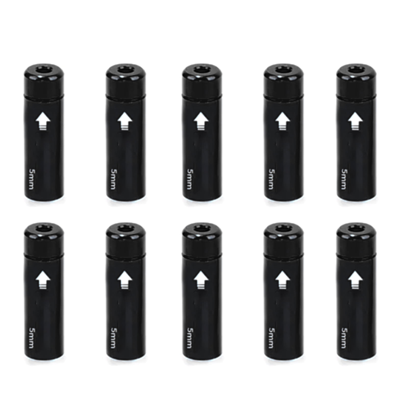10Pcs Brake Cable Wire Tip Caps Black Housing Ferrule End Caps 4mm/5mm ...