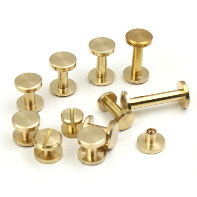 10Pcs Brass Airplane Screw Rivets DIY Bag Leather Accessories Screw ...
