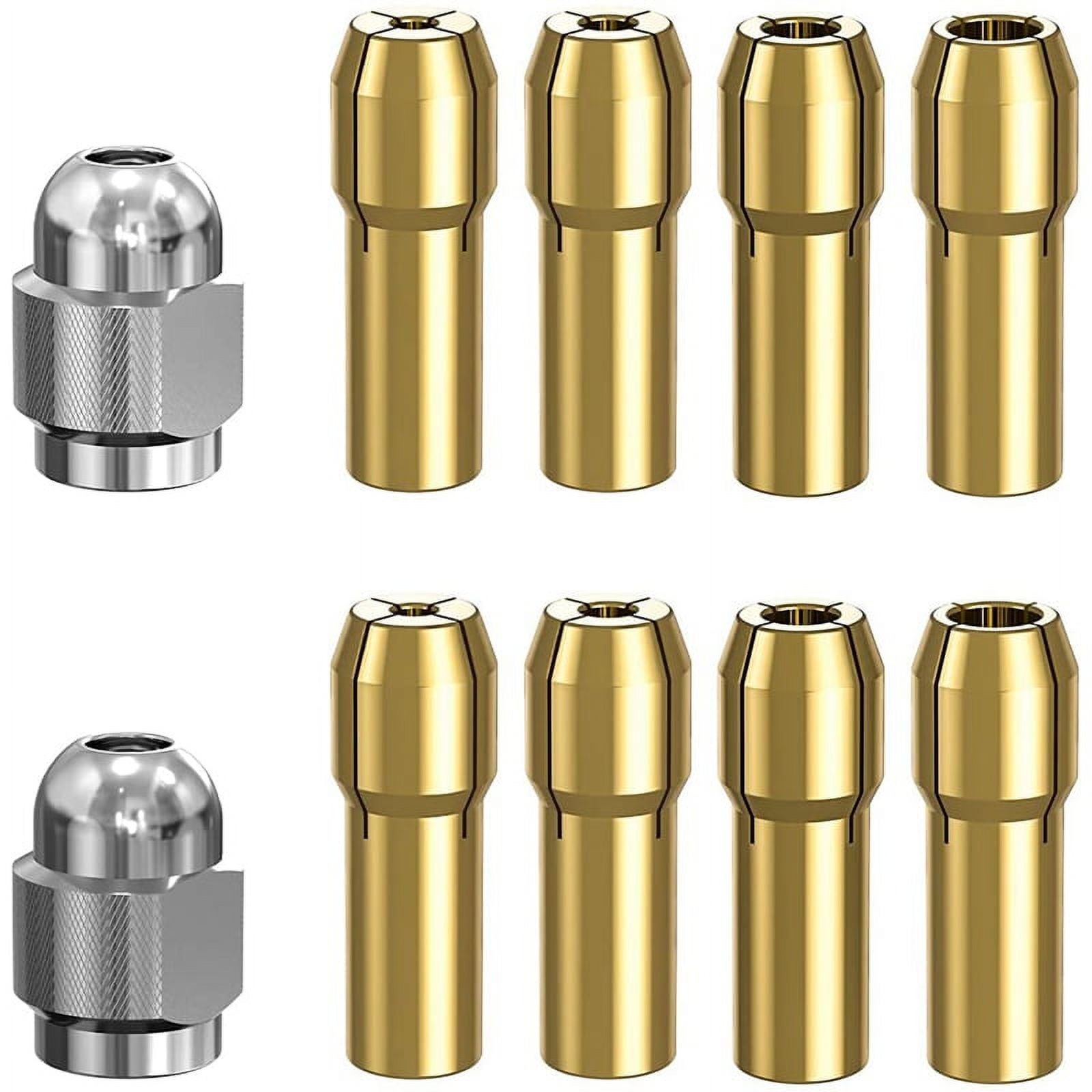 10Pcs Brass Collet for , Replacement 4485 Quick Change Drill Nut Tool ...