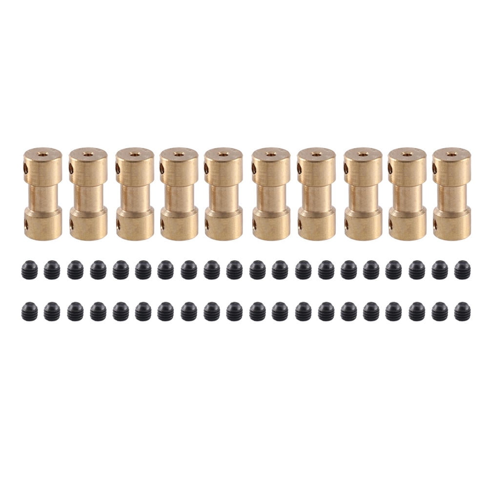 10Pcs Brass Coupling Coupling Drive Motor Motor Coupling Extension ...