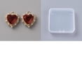 10Pcs Brass Cubic Zirconia Pendants Light Gold Tone Heart Charms ...