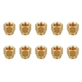 10Pcs Brass Flares Nut Set Flares Pipe Fitting Adapter Female Thread ...
