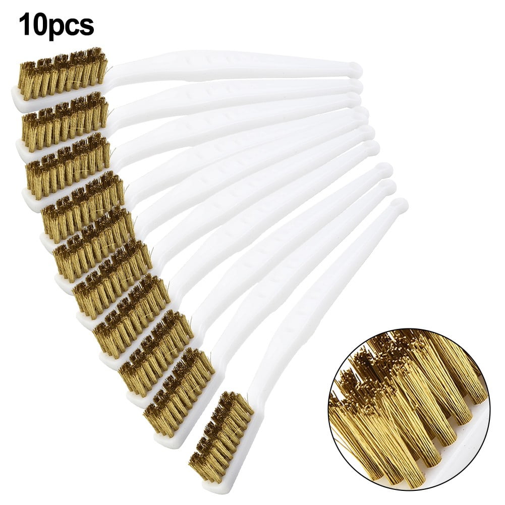 10Pcs Brass Wire Brush Metal Remove Rust Brushes Industrial Metal ...