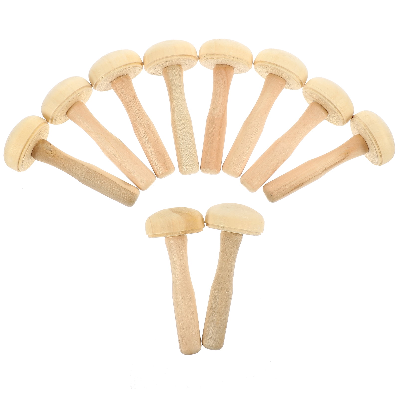 10Pcs Brayer Roller Wood Ink Roller Art Rubbing Roller Printmaking Tool ...