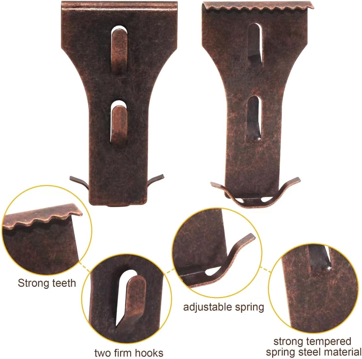 10Pcs Brick Clips for Hanging Outdoors,Steel Picture Hangers, Heavy ...