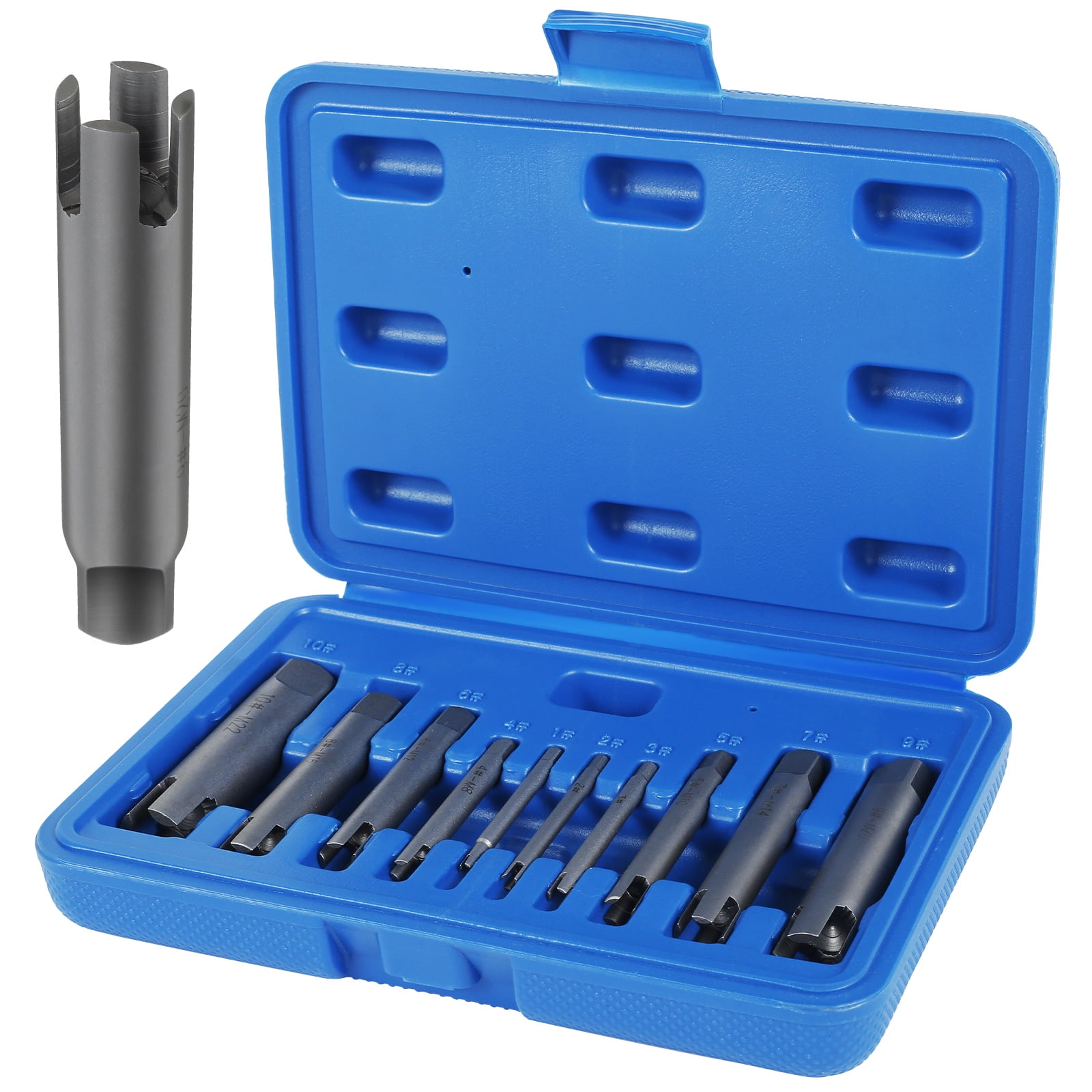 10Pcs Broken Head Tap Extractor Set Alloy Steel Tap Removal Tool Kit ...