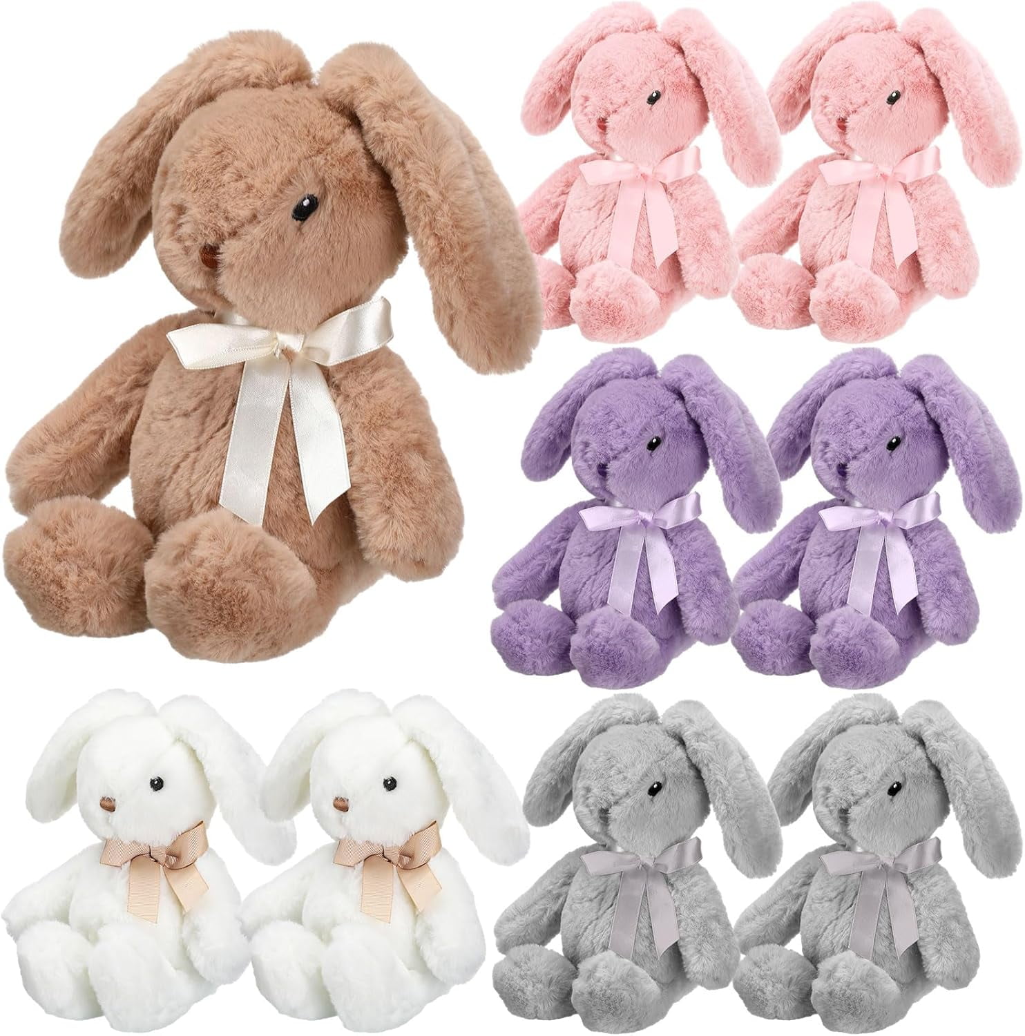 10Pcs Bunny Stuffed Animal In Bulk, 9.8 inches Cute Rabbit Plush ...