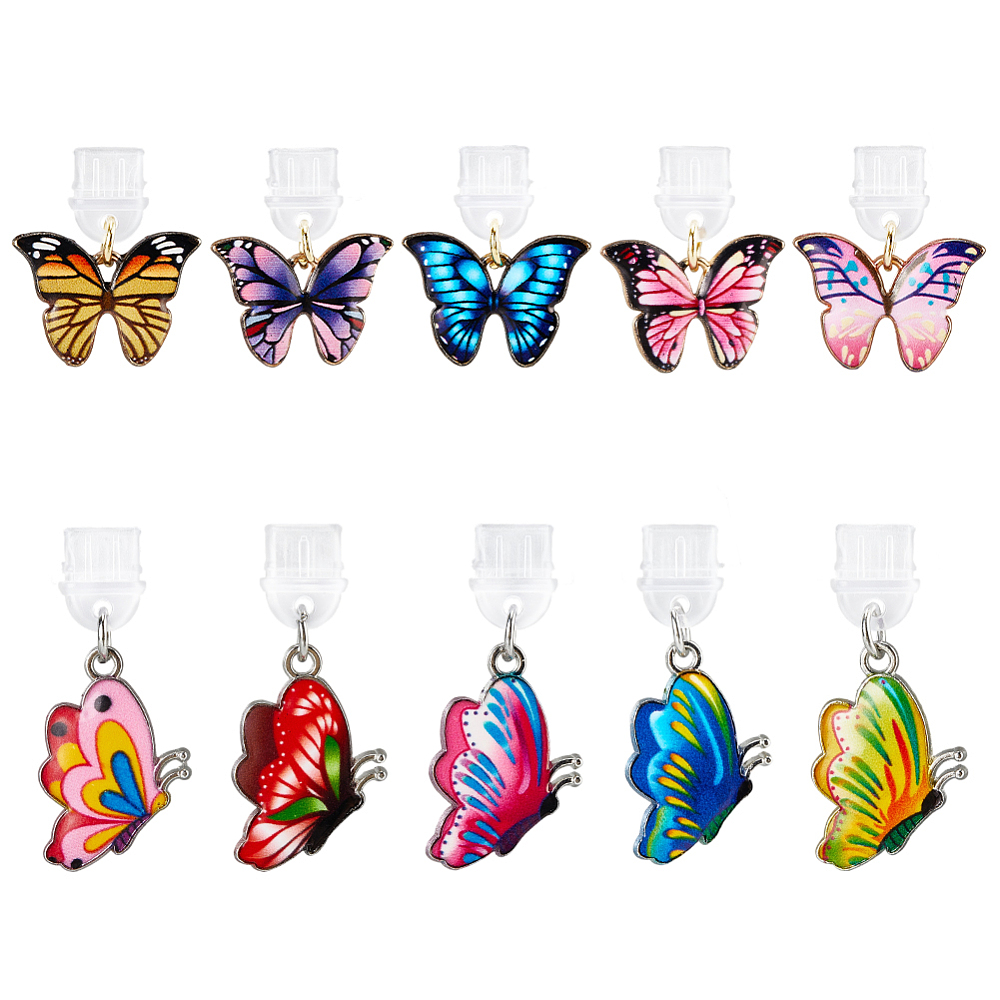 10Pcs Butterfly Charm Dust Plug USB C Dust Cover Type C Anti Dust Plugs ...