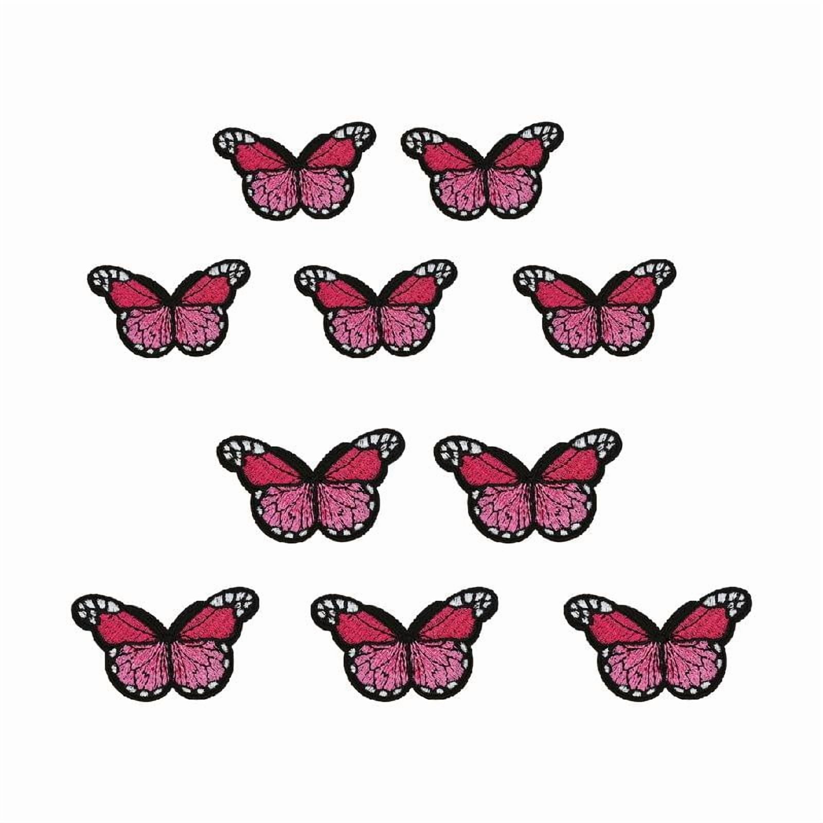 10Pcs Butterfly Iron on Patches Embroidered Butterfly Applique Sew on ...