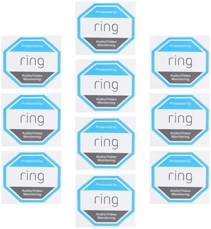 10Pcs CCTV Doorbell Camera Sticker Ring Doorbell Stickers PVC ...