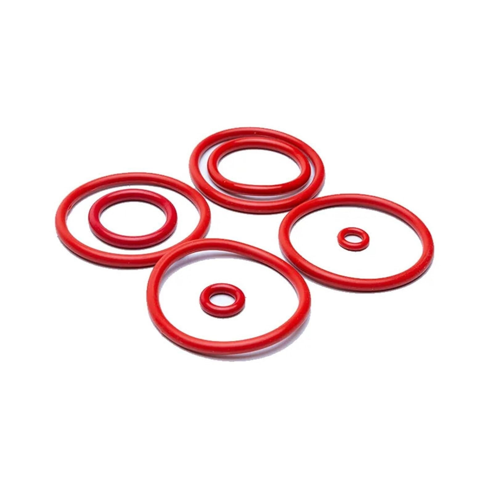 10Pcs CS 1mm/1.5mm/2mm/2.4mm Red VMQ Silicone Ring Gasket Food Grade ...