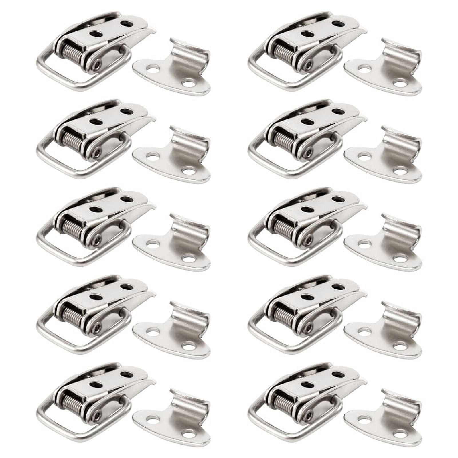 10Pcs Cabinet Spring Loaded Iron Straight Loop Toggle Latch 45Mm Length ...