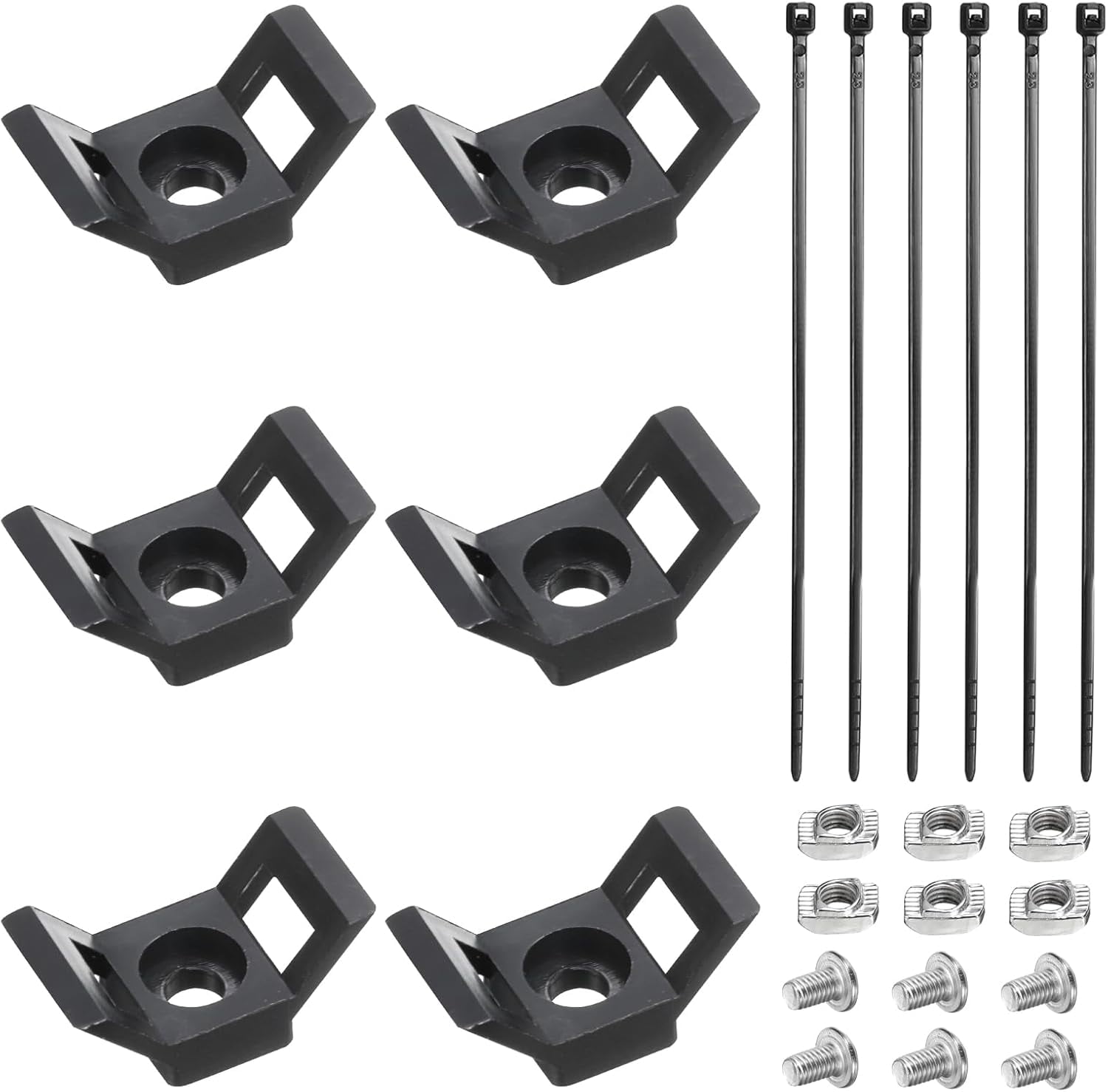 10Pcs Cable Zip Tie Base 5mm Hole Dia Y Shape Mount Wire Holder for 40 ...