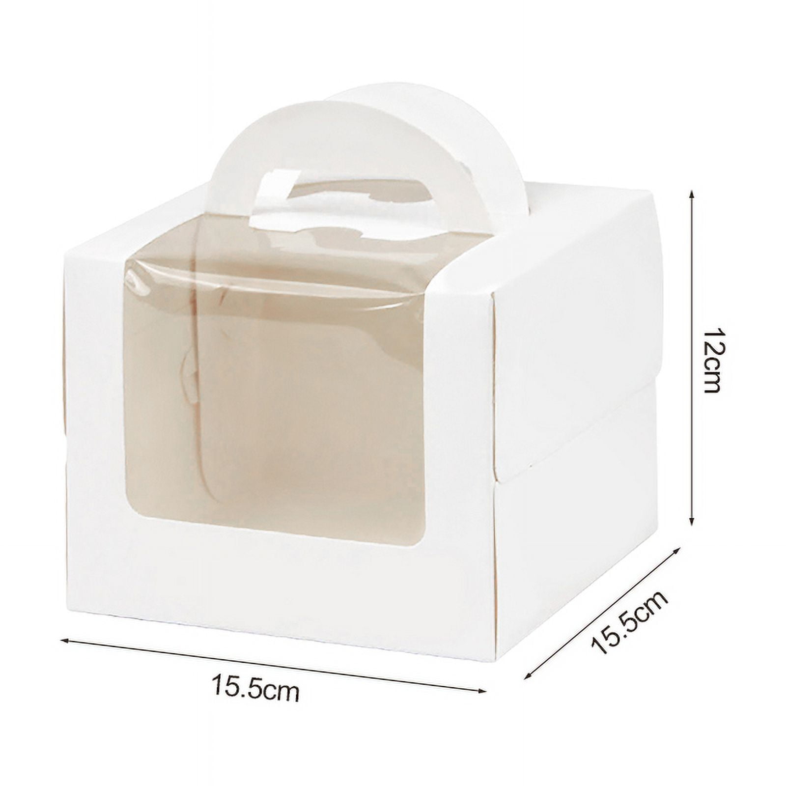 10Pcs Cake Box with Clear Window Paper Gift Packaging Box Wedding ...