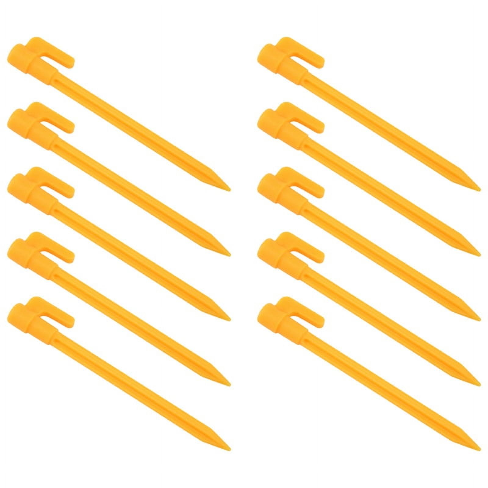 10Pcs Camping Tools Plastic Tent Pegs Nails Sand Ground Stakes Outdoor ...