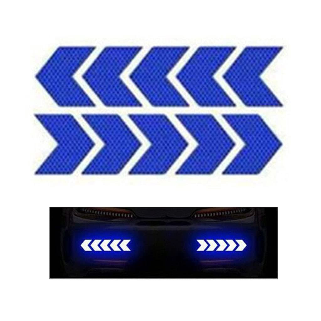 10Pcs Car Reflector Sticker Multi-Color Automobile Reflective Strip ...