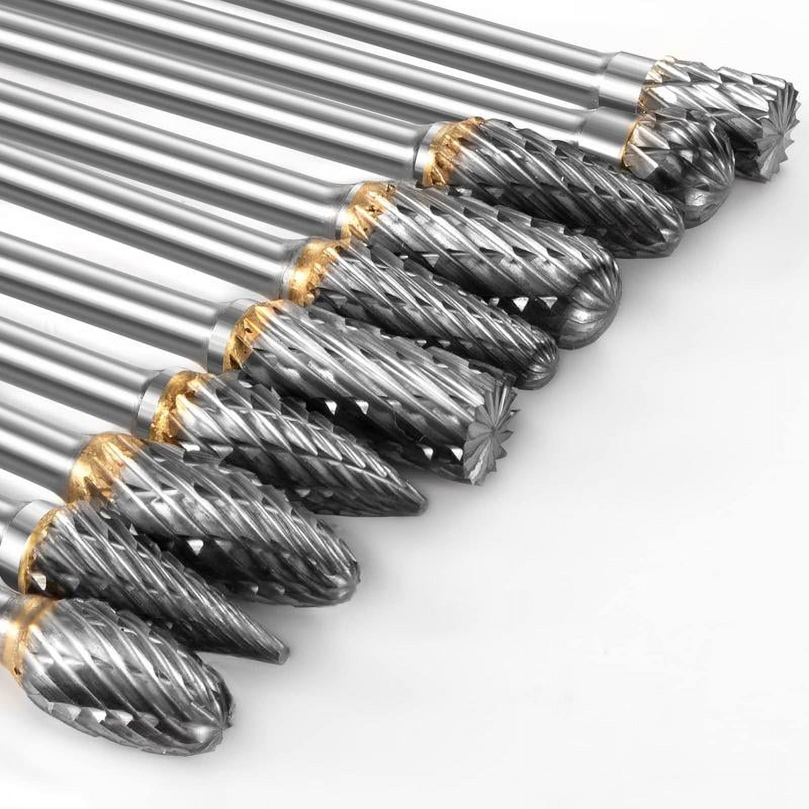 10Pcs Carbide Burr Set Compatible Rotary Tool Die Grinder Bits Rotary ...