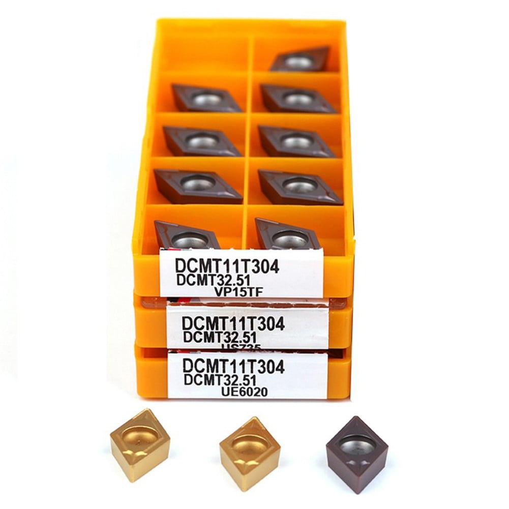 10Pcs Carbide Insert Dcmt11T304 Indexable Turning Milling Lathe Blade ...