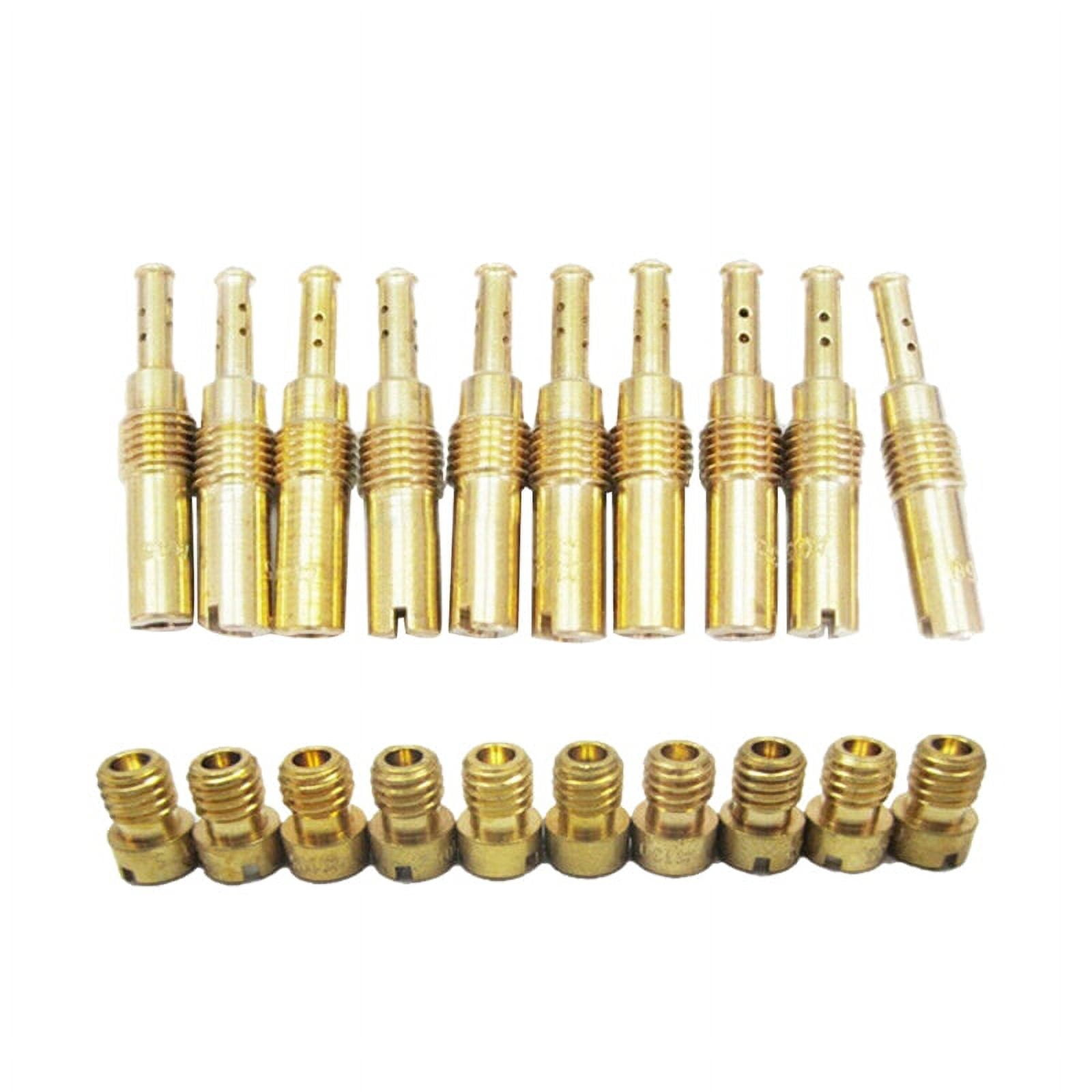 10Pcs Carburetor Main Jet Kit & 10Pcs Slow/Pilot Jet for PWK CVK PWM ...