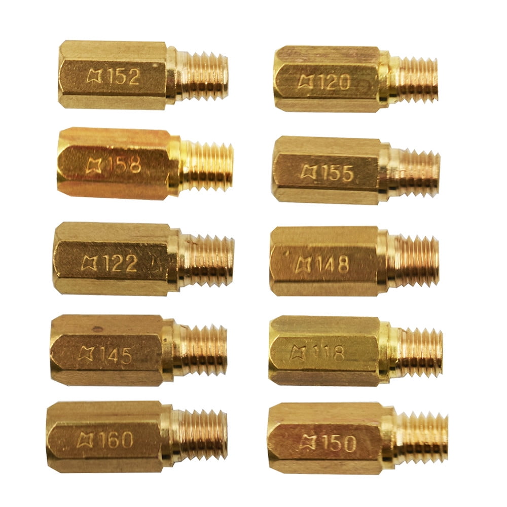 10Pcs Carburetor Main Jet Kit for Keihin OKO KOSO PE PWK 118-160 Sizes ...