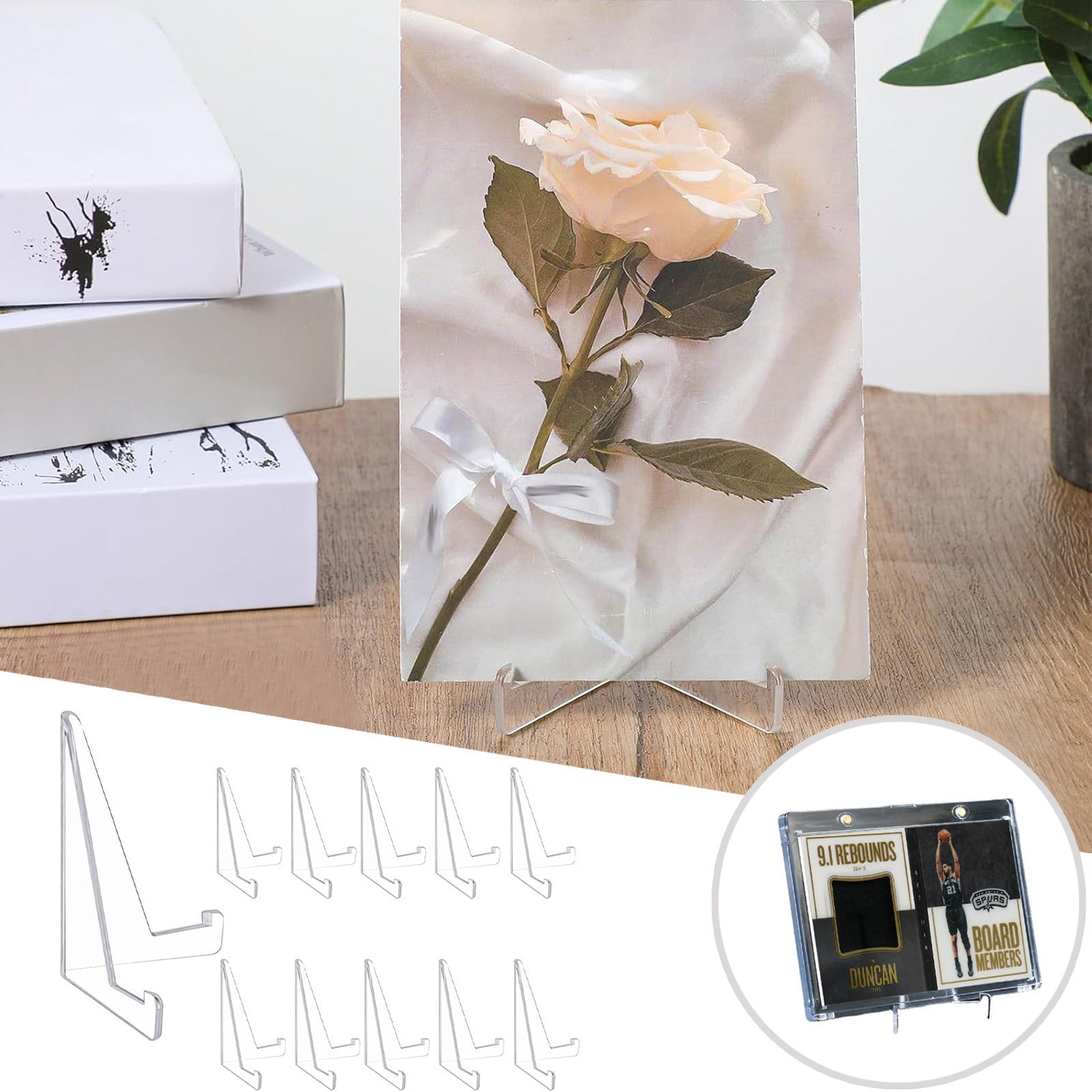 10Pcs Card Display Stand Clear Card Stands Trading Card Display Stand ...