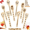10Pcs Carved Rooster Cooking Wooden Spoon Set-Rooster Kitchen Decor ...