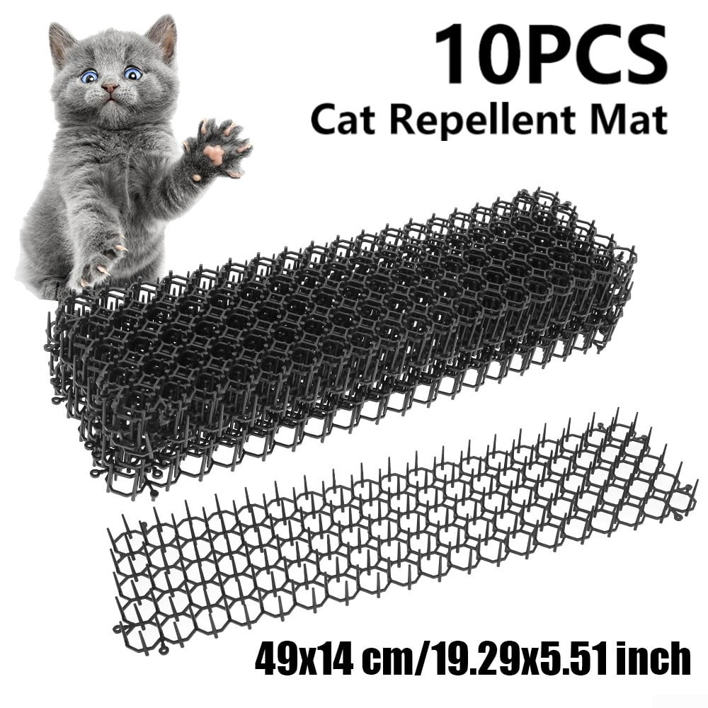 10Pcs Cat Scat-Mats Spike Anti-Cat Pest Deterrent Garden Repellent ...