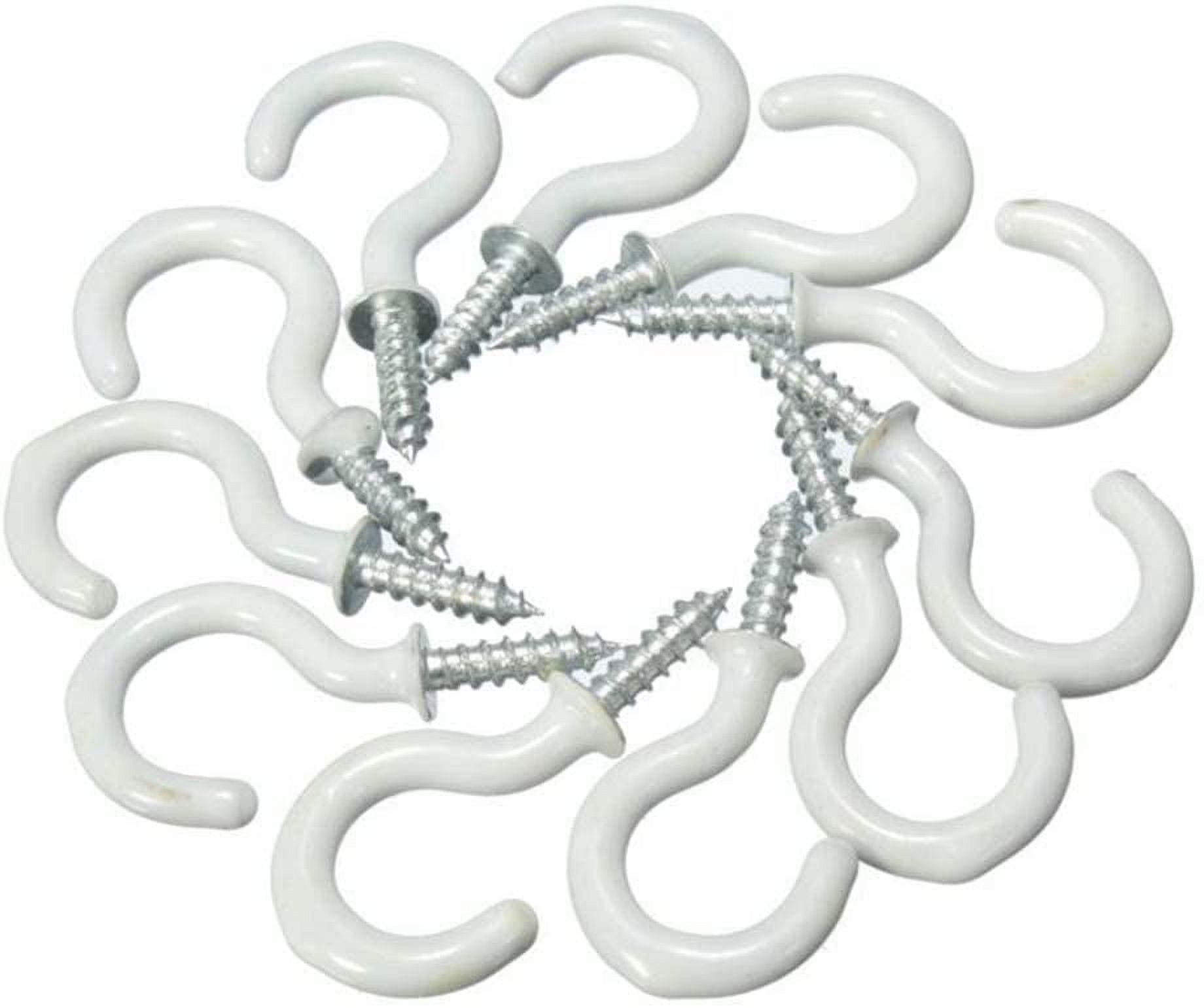 10pcs Ceiling Hooks Wall Mounted Mug Shouldered Hanger Practical Screw In Cup Hooks Heavy Duty