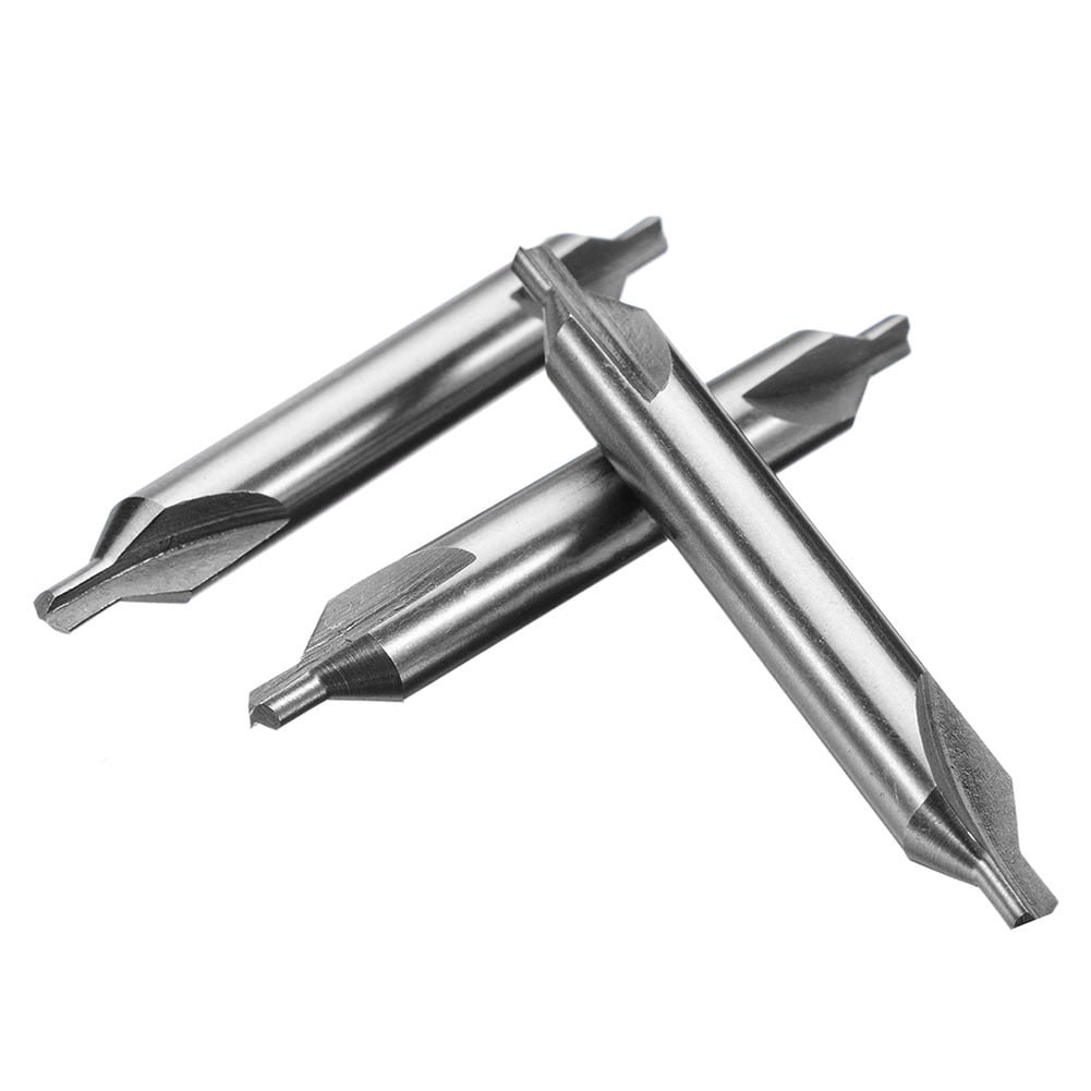 10Pcs Center Drill Bits Set 60 Degree High Speed Steel Countersinks 2 ...