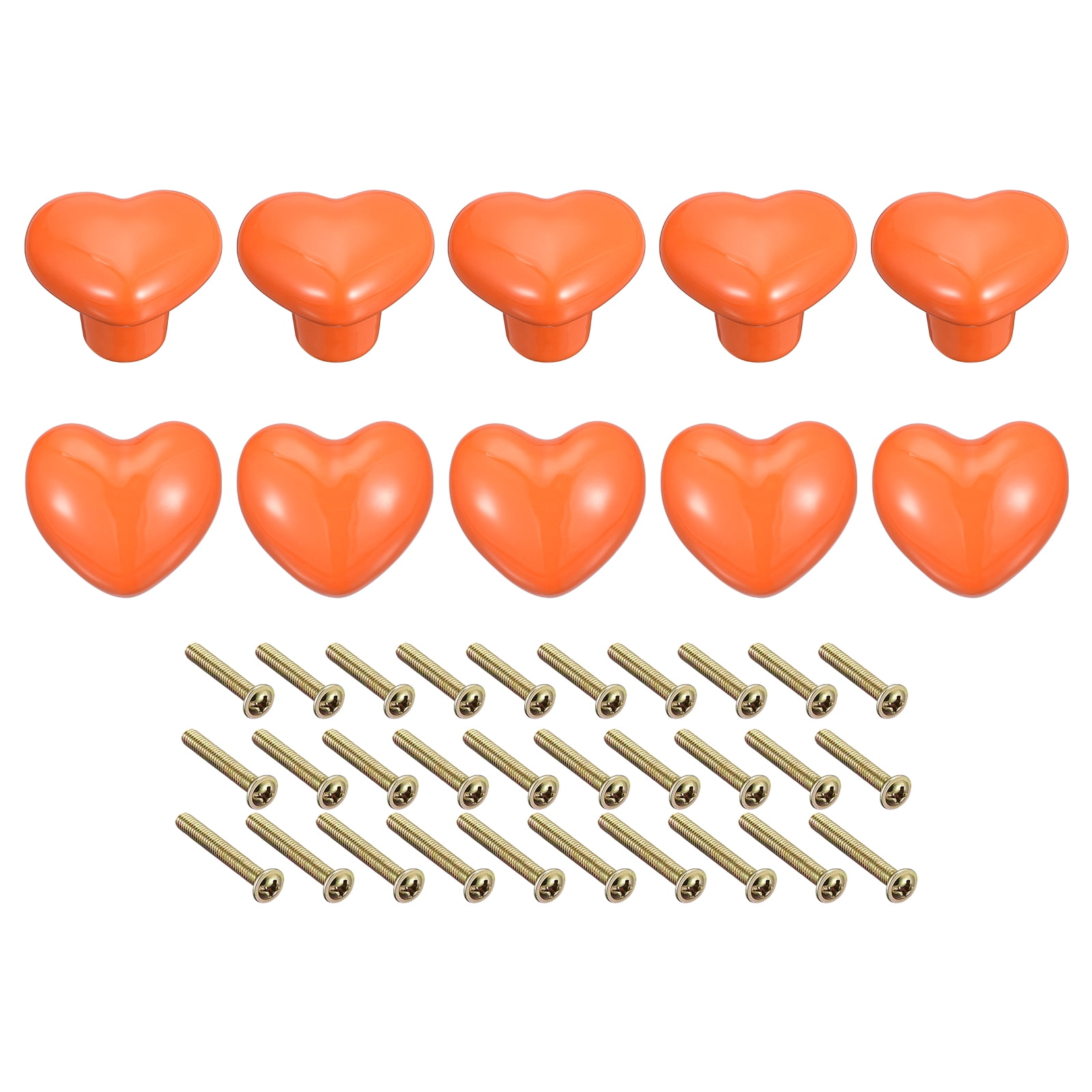 10Pcs Ceramic Knobs, Kitchen Drawer Knobs, Heart Shape Knobs with ...